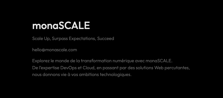 monaSCALE - Scale Up, Surpass Expectations, Succeed